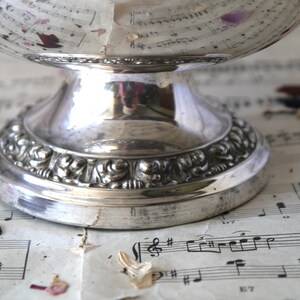 Vintage Silverplate Rose Bowl With Metal Grid Holder - Etsy