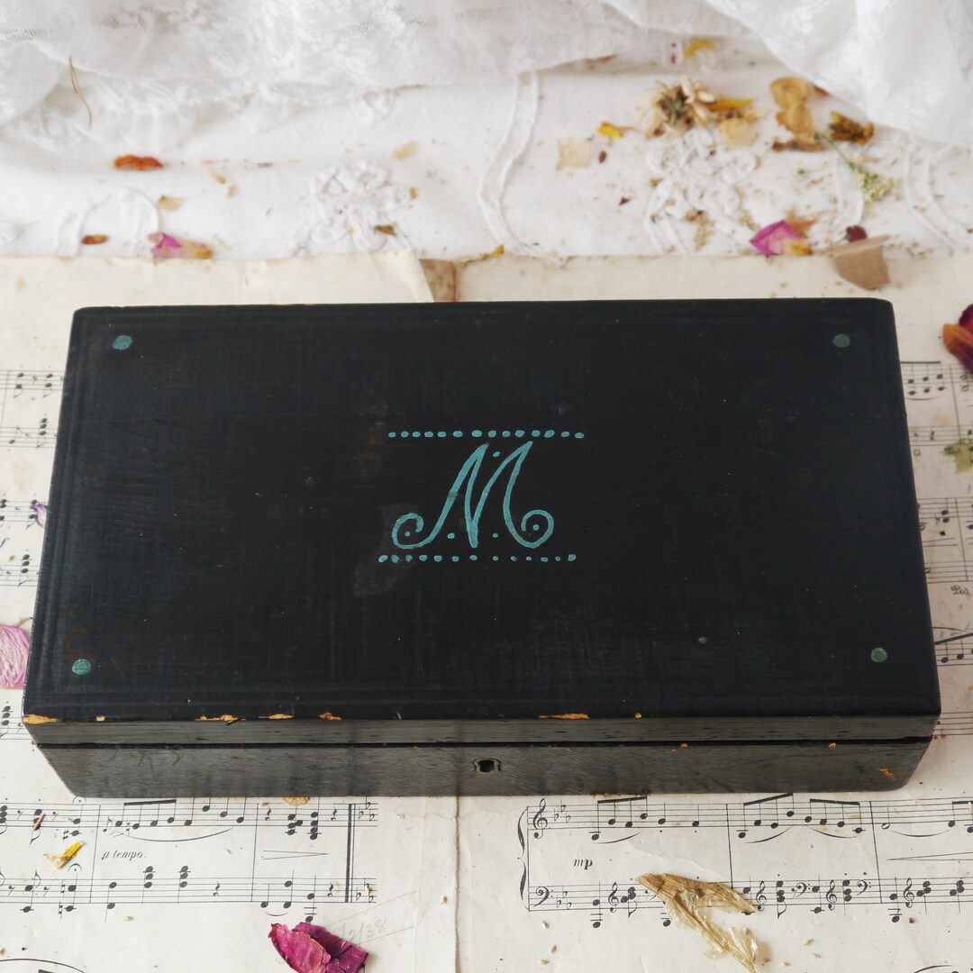 Vintage Leather Covered Box - Etsy