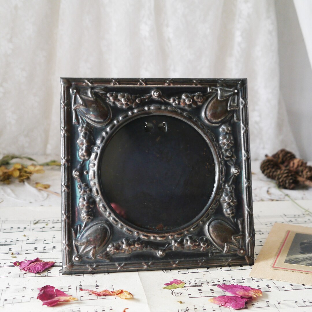 Antique Embossed Tinplate Photo Frame - Etsy