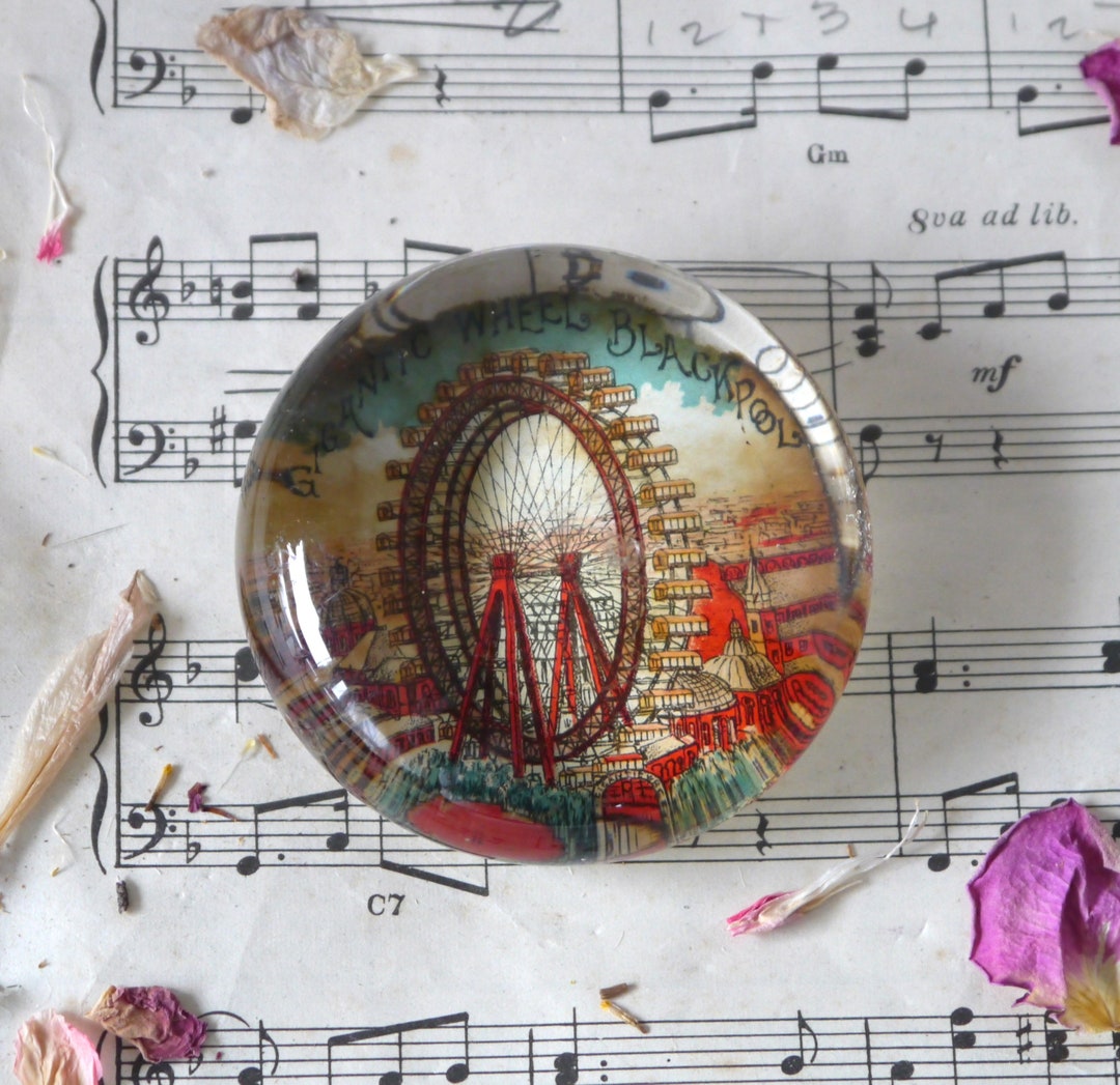 Antique Blackpool Glass Paperweight - Etsy