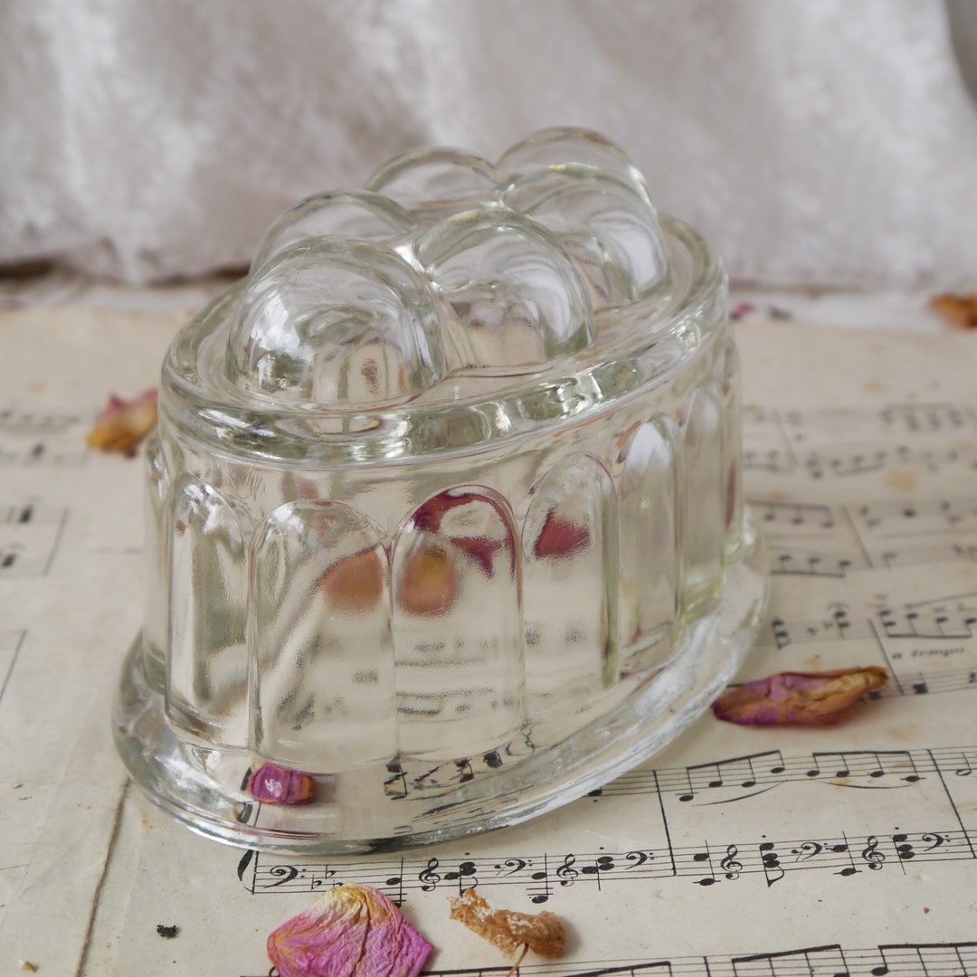 Vintage Glass Jelly Mould - Etsy UK