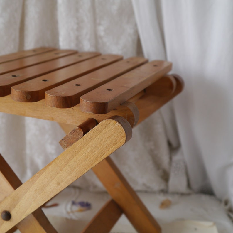 Rustic Wooden Folding Slatted Stand - Etsy