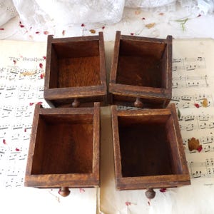 Set of Vintage Wood Drawers With Carved Flowers - Etsy