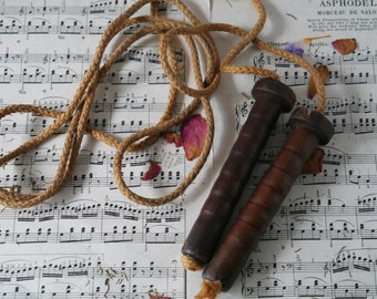 Antique Wooden Handle Jump Rope, Vintage Skipping Rope, Antique Outdoor ...