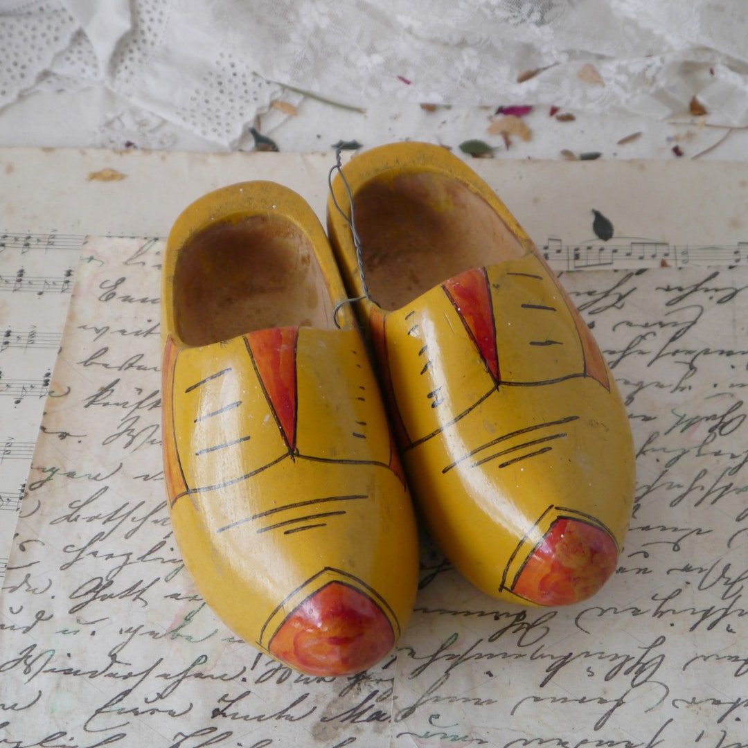 Pair of Dutch Souvenir Wooden Clogs - Etsy