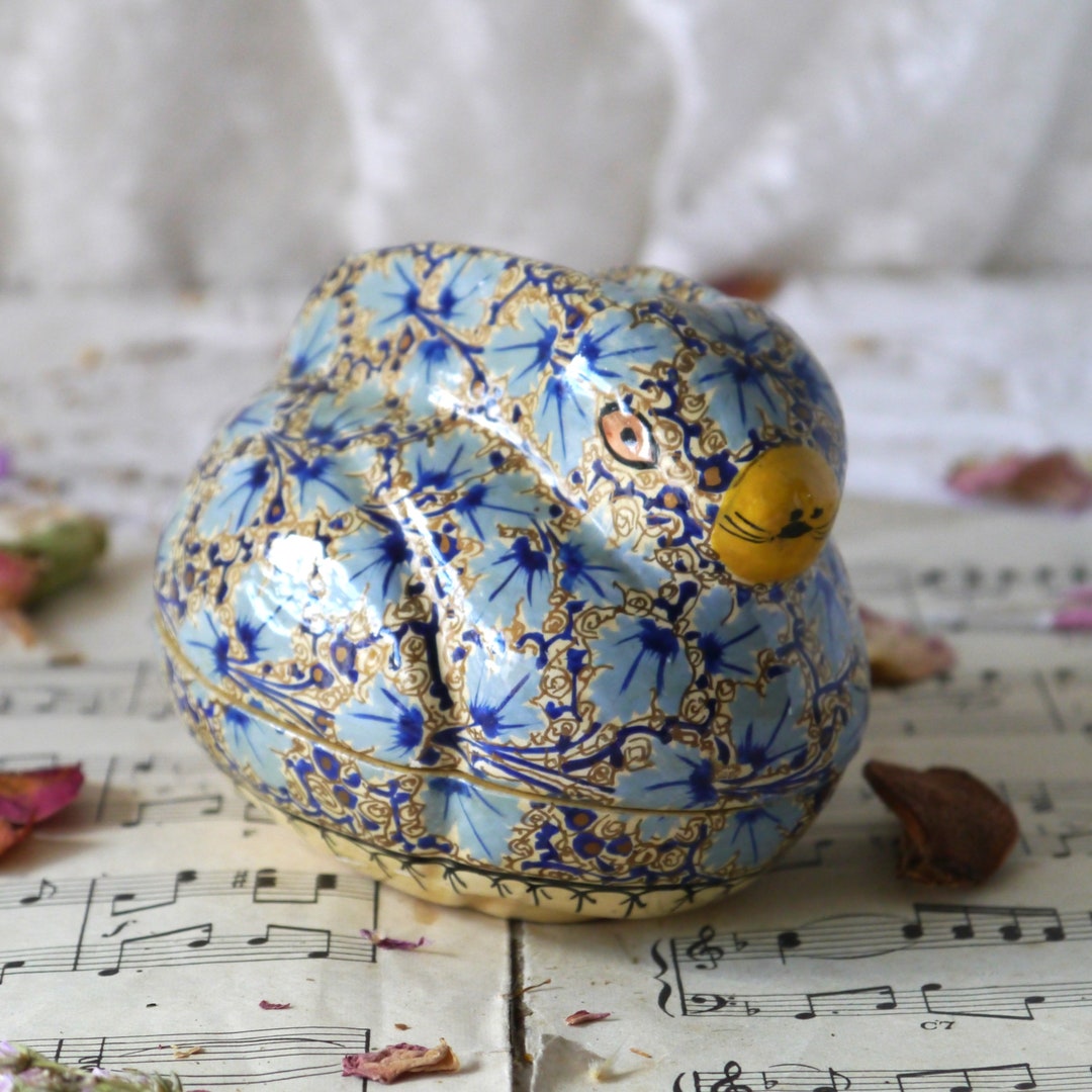 Vintage Rabbit Paper Mache Box - Etsy