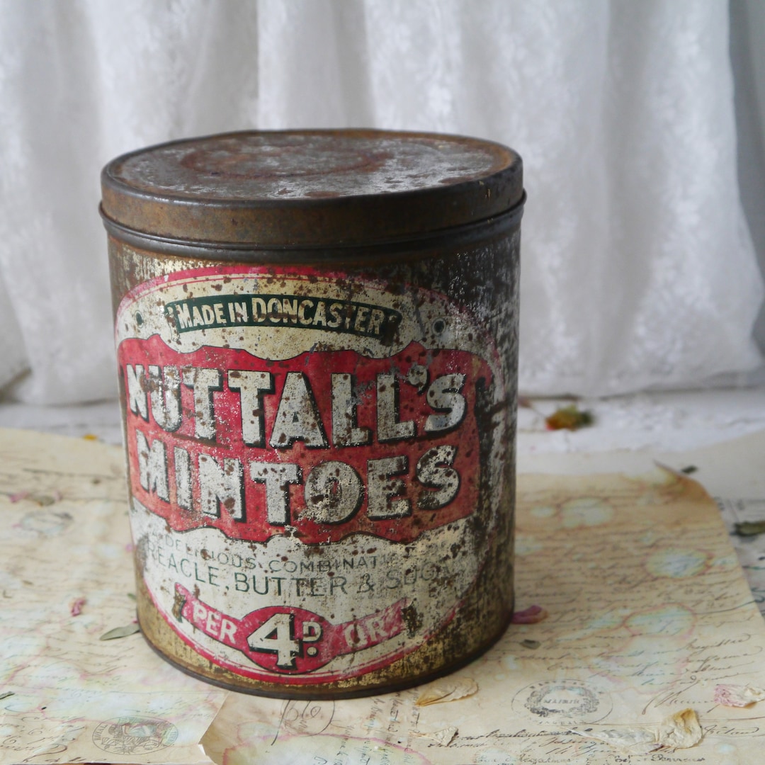 Antique Nuttall's Mintoes Shop Counter Tin - Etsy