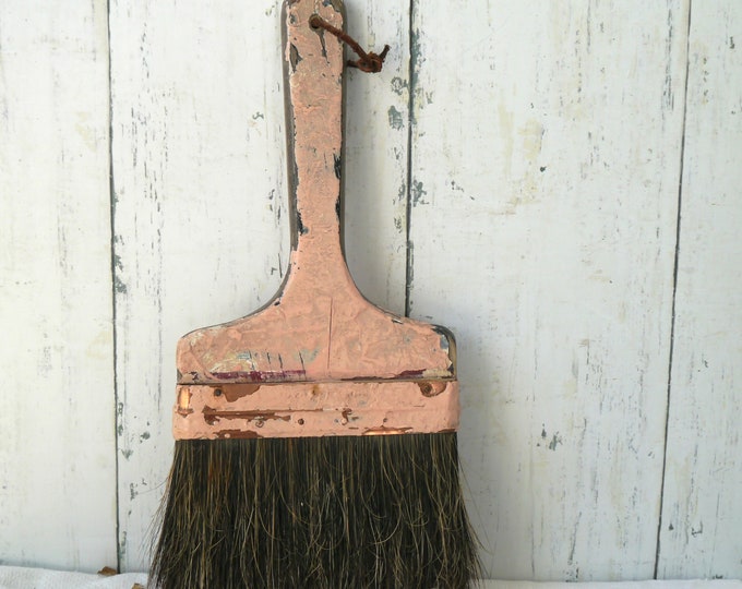 Vintage Paint Brush Copper and Painted Pink - Etsy