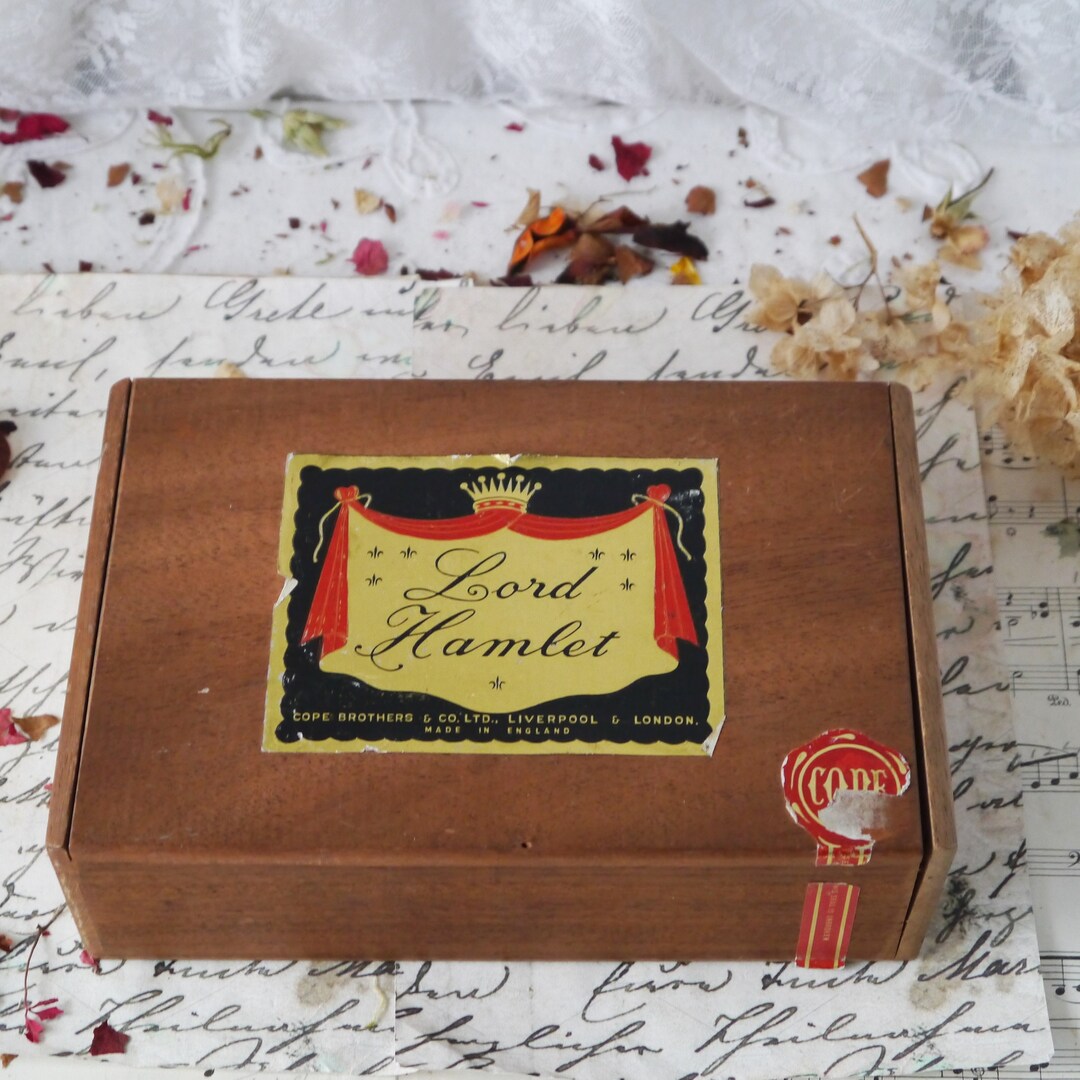 Vintage Wooden Cigar Box Lord Hamlet - Etsy