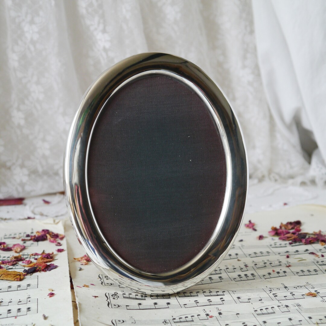 Vintage Oval Silverplate Photo Frame - Etsy