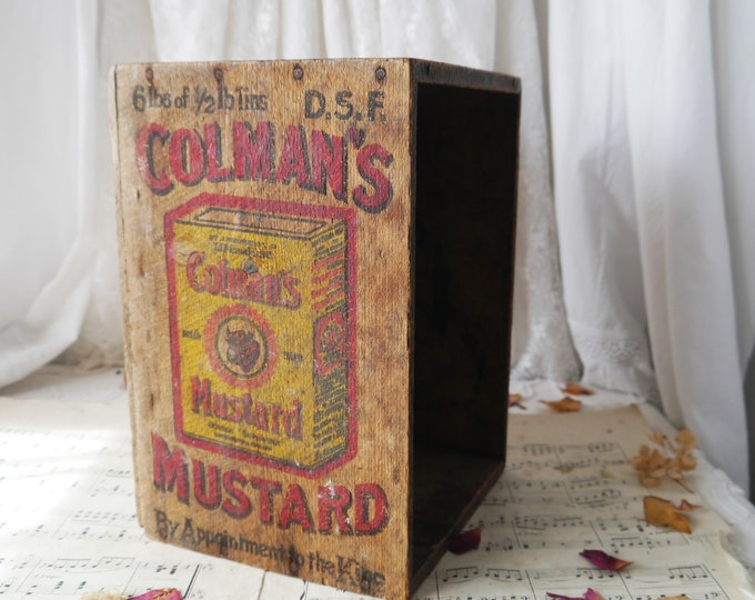 Vintage Colman's Mustard Crate Box - Etsy