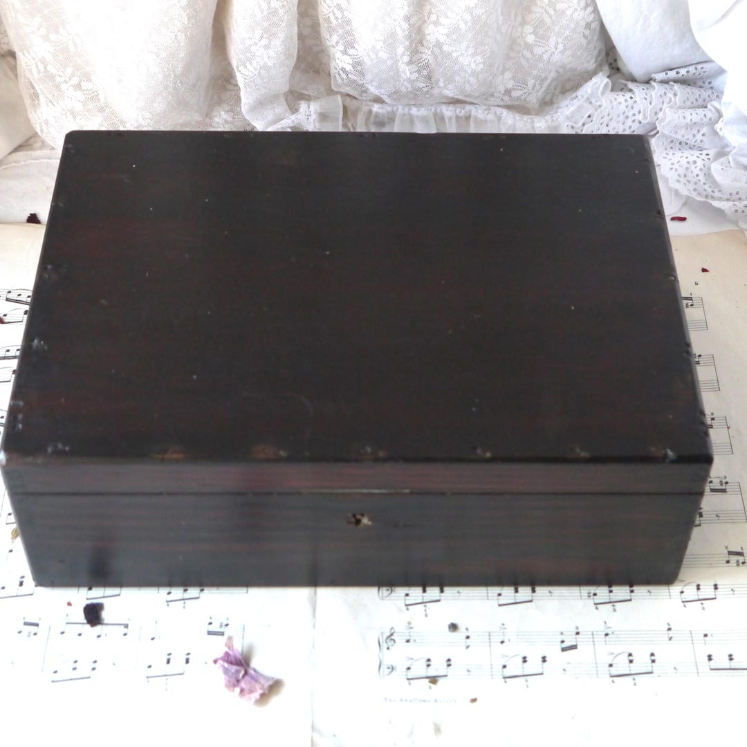 Vintage Wooden Document Box - Etsy