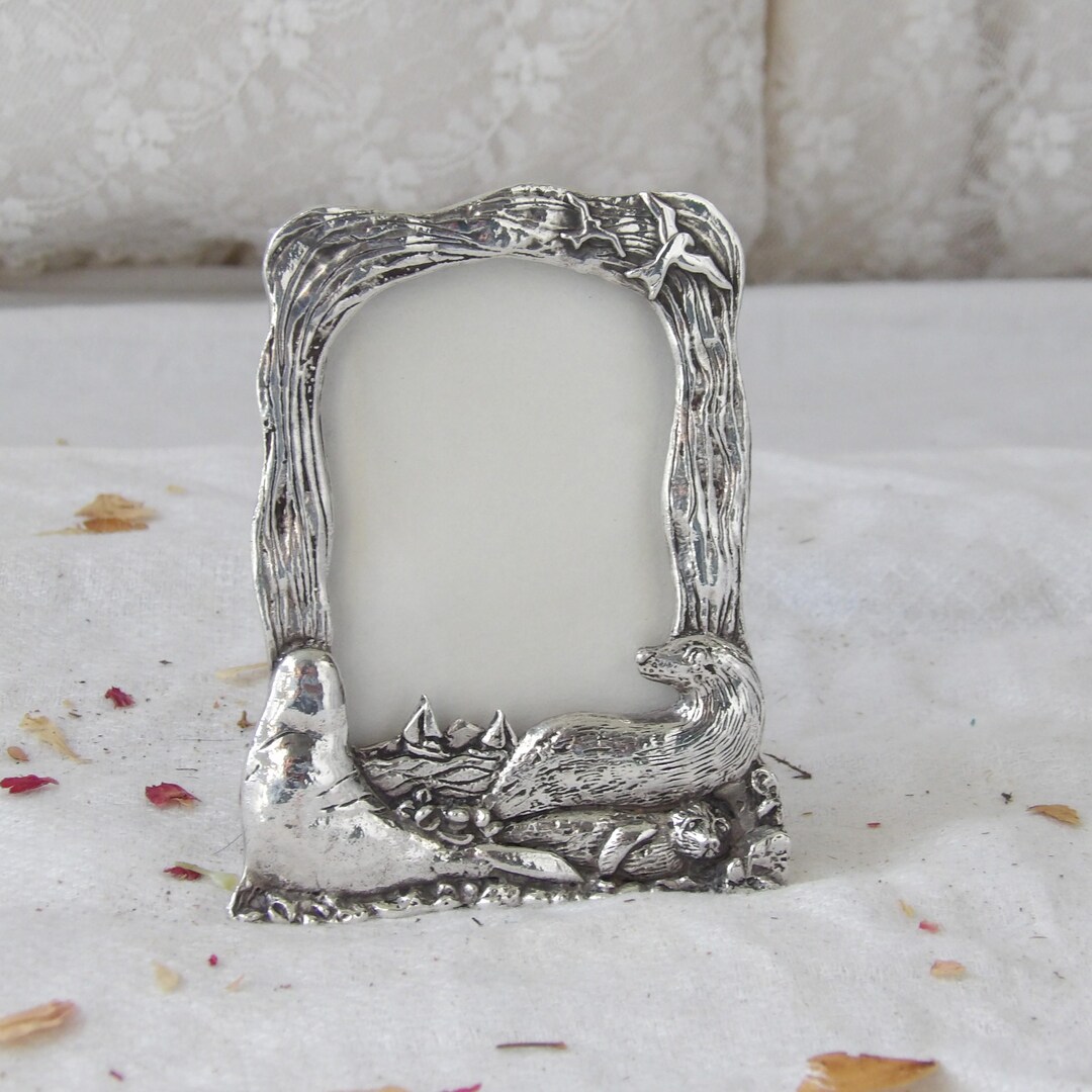Vintage Silverplate Miniature Photo Frame With Verse - Etsy