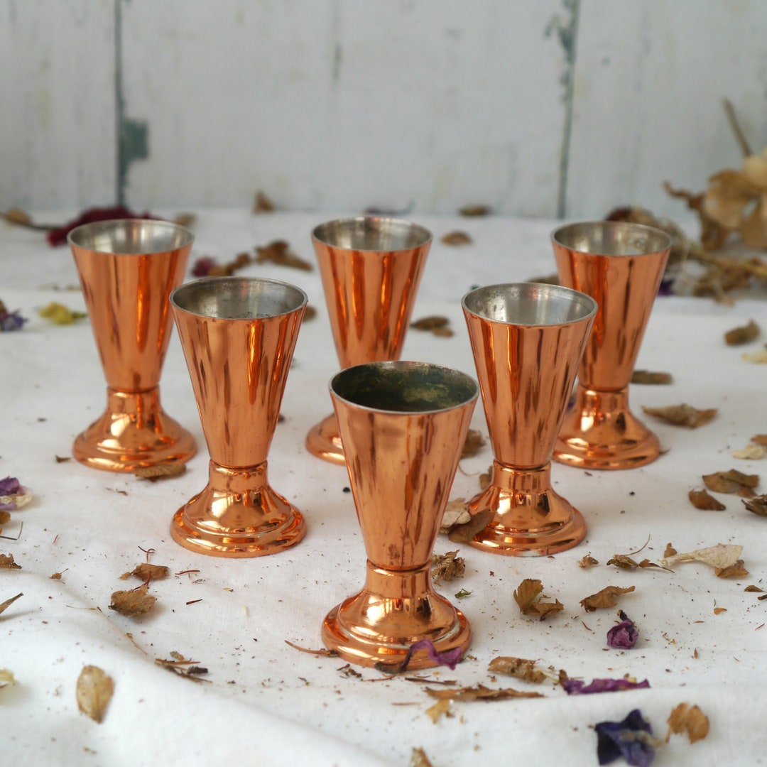 Vintage Copper Shot Measures - Etsy