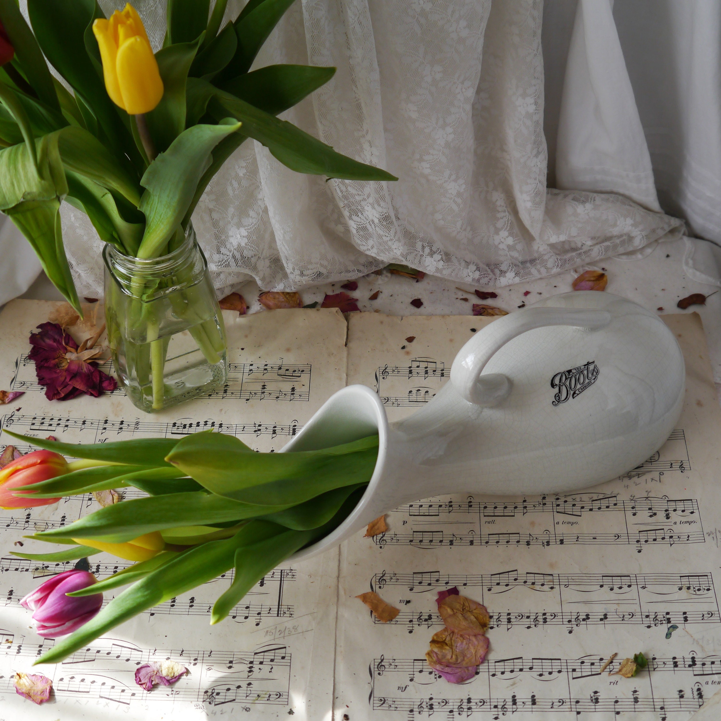 Vintage Ceramic Female Urinal by Boots Chemist Vases Home Décor etna.com.pe