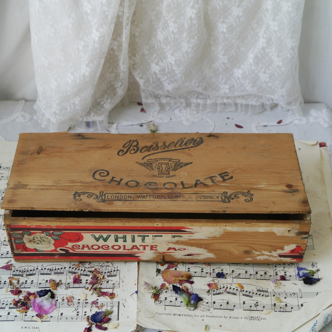 Antique Boisselier's Chocolate Box - Etsy