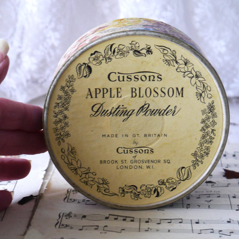 Vintage Cussons Floral Box Apple Blossom Dusting Powder - Etsy