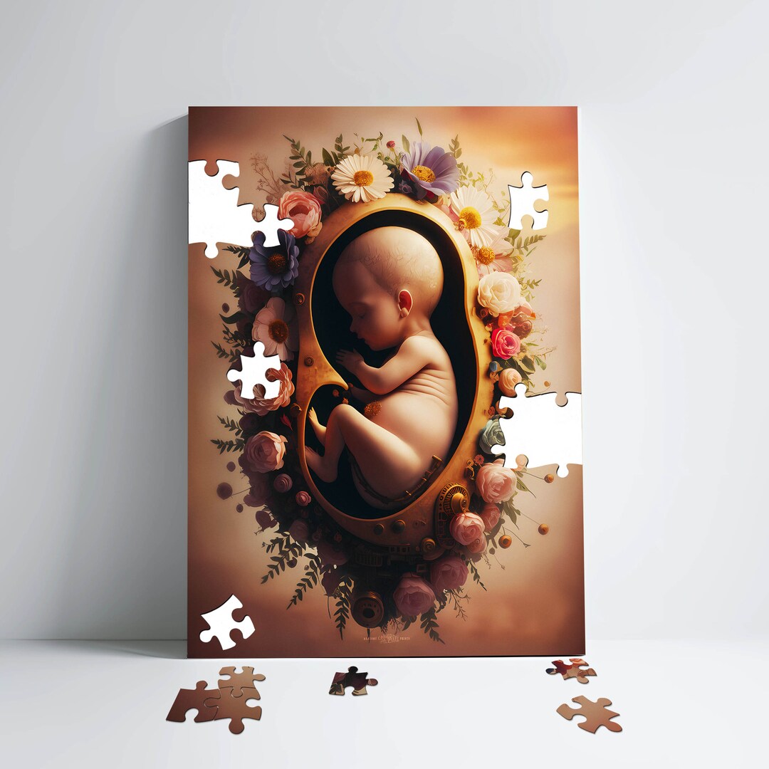 Fetus in Womb Anatomy Jigsaw Puzzle, 1014 Pcs Puzzles Game ...