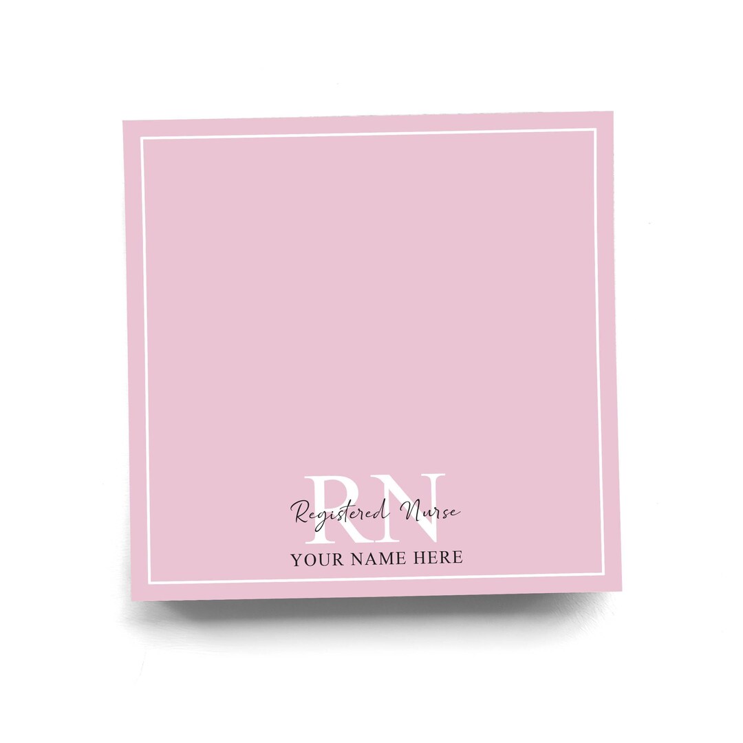 Personalized RN Sticky Note for Registered Nurse Note Pad Colorful ...