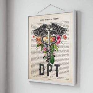 DPT With Flowers Print, Doctor of Physical Therapy Gift, DPT Graduation ...