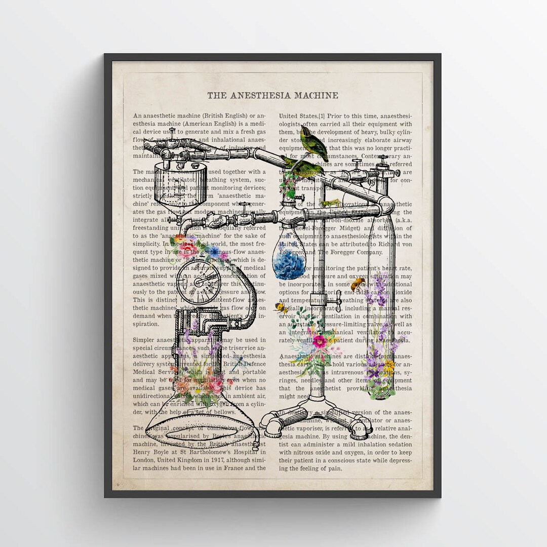 Anesthesiology Print, Anesthesiologist Gift Idea, Doctors Office Decor ...