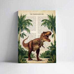 Tyrannosaurus Rex Dinosaur Print, Trex Kids Room Poster, Nursery Boy ...