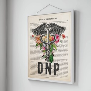 DNP With Flower Print, Doctor of Nursing Practice Gift, Nurse, DNP ...