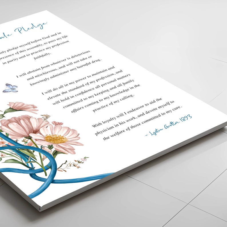 Florence Nightingale Pledge, Gift for Nurses, Nursing School Graduation ...
