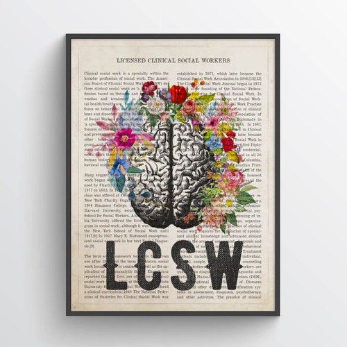 LMSW With Flowers Print Licensed Master Social Worker Gift - Etsy