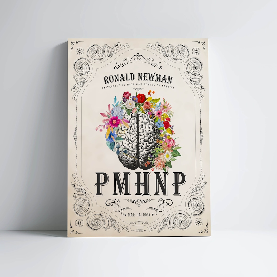 Custom PMHNP Graduation Print, Personalized Psychiatric Mental Health ...