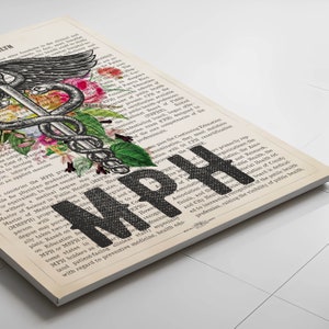 MPH With Flowers Print, Master of Public Health Present, Public Health ...