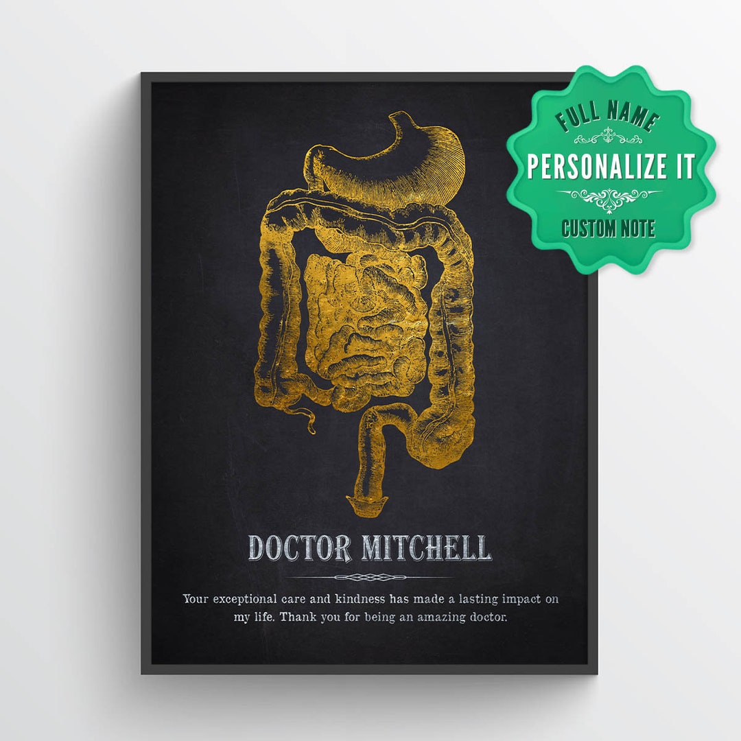 Personalized Digestive Tract Anatomy Print, Gastroenterologist ...