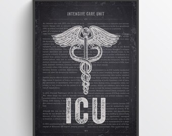Intensive Care Unit Print ICU Decor ICU Nurse Gift Idea | Etsy