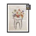 Tooth Anatomy With Flower Print, Dental Art, Gifts for Dentist Student ...