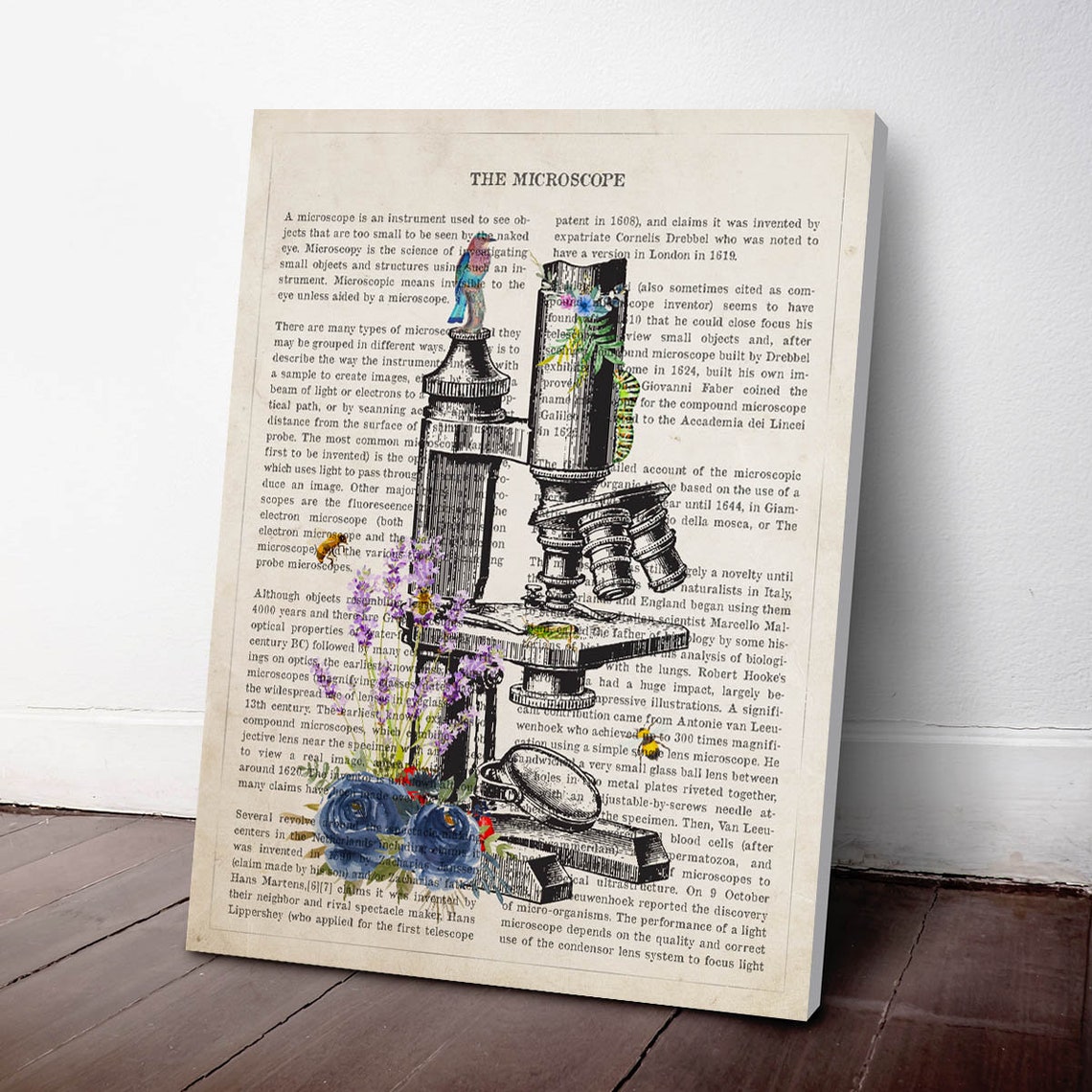 Microscope Art Print Medical Decor Science Art Biology Art - Etsy