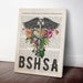 BSHSA With Flowers Print Bachelors of Science in Health - Etsy