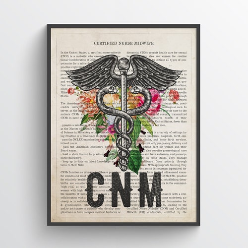 CNM With Flowers Print Certified Nurse Midwife Gift Midwife - Etsy