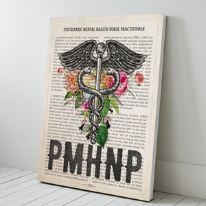 PMHNP With Flowers Print, Psychiatric Mental Health Nurse Practitioner ...