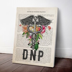 DNP With Flower Print, Doctor of Nursing Practice Gift, Nurse, DNP ...