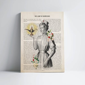 Lamp of Knowledge Print, Nurses Lamp Art, Florence Nightingale Lamp of ...