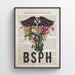 BSPH With Flowers Print, Bachelor of Science in Public Health Gift Idea ...
