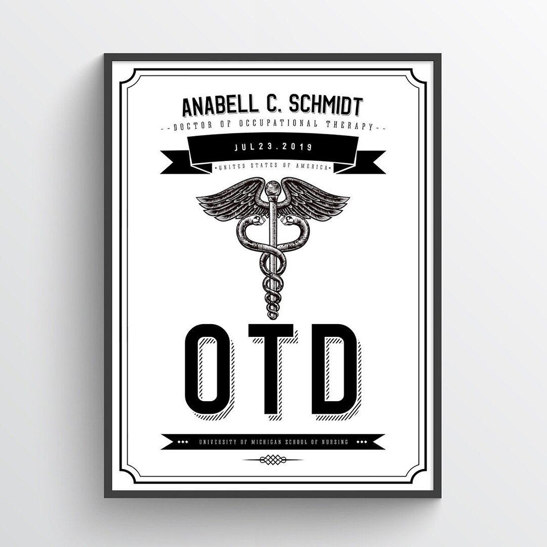 Personalized Doctor of Occupational Therapist Gift OTD Gift - Etsy