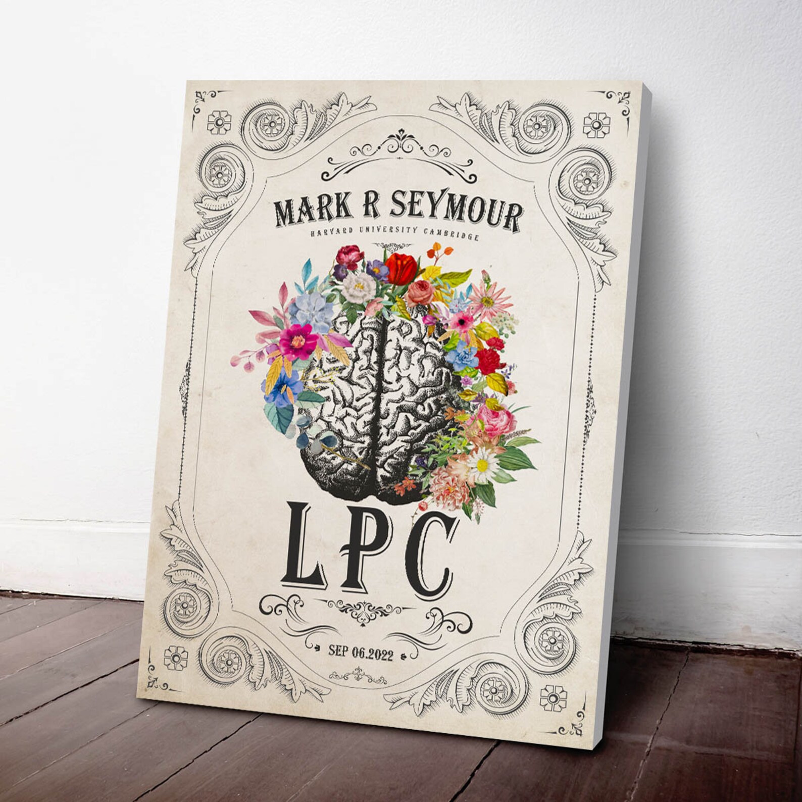 Personalized LPC With Flowers Print Licensed Professional - Etsy