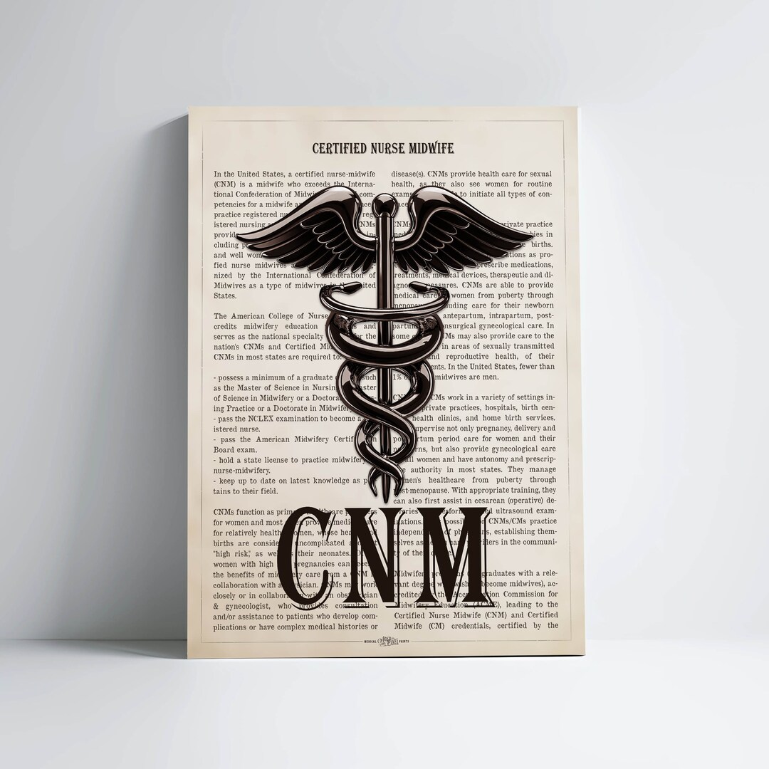 CNM Print, Certified Nurse Midwife Gift, Gifts for Certified Nurse ...