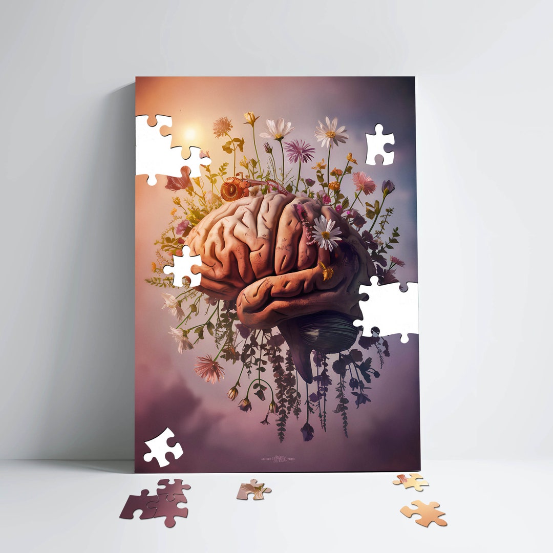 Cerebrum Anatomy Jigsaw Puzzle, Gift for Mental Health Counselor ...