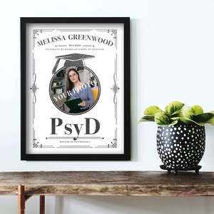 Custom PSYD Graduation Photo Print, Doctor of Psychology Gift, Clinical ...