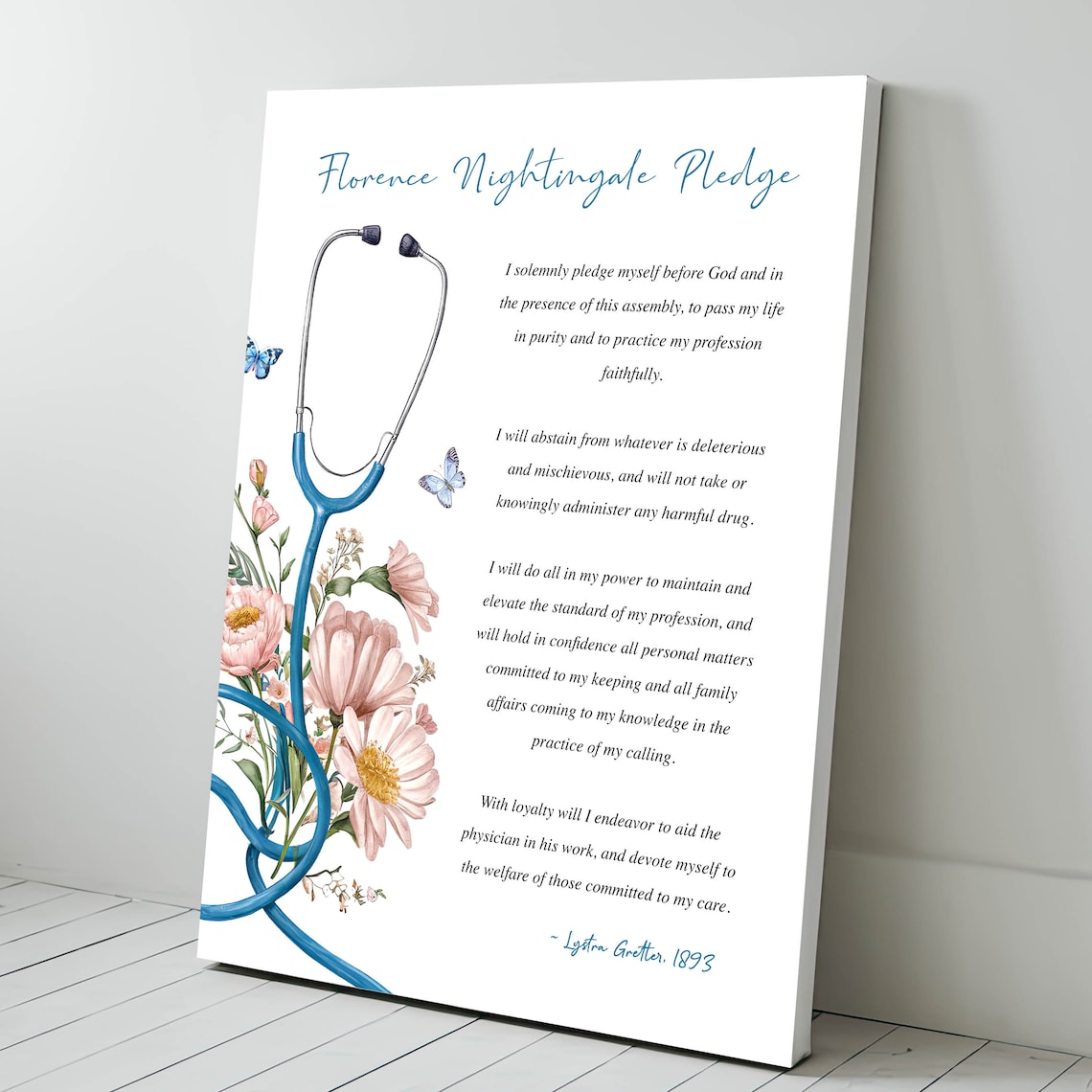 Florence Nightingale Pledge, Gift for Nurses, Nursing School Graduation ...