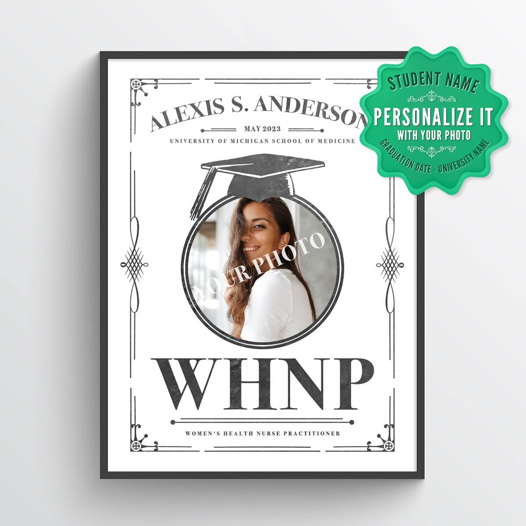 Custom WHNP Graduation Photo Print, Women's Health Nurse Practitioner ...