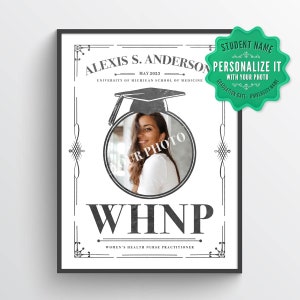 Custom WHNP Graduation Photo Print, Women's Health Nurse Practitioner ...