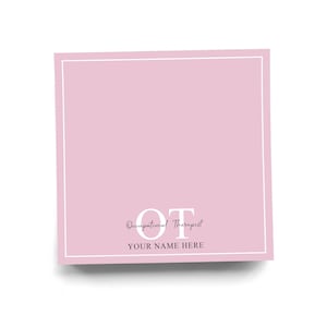 Custom Note Pads Occupational Therapist - Etsy